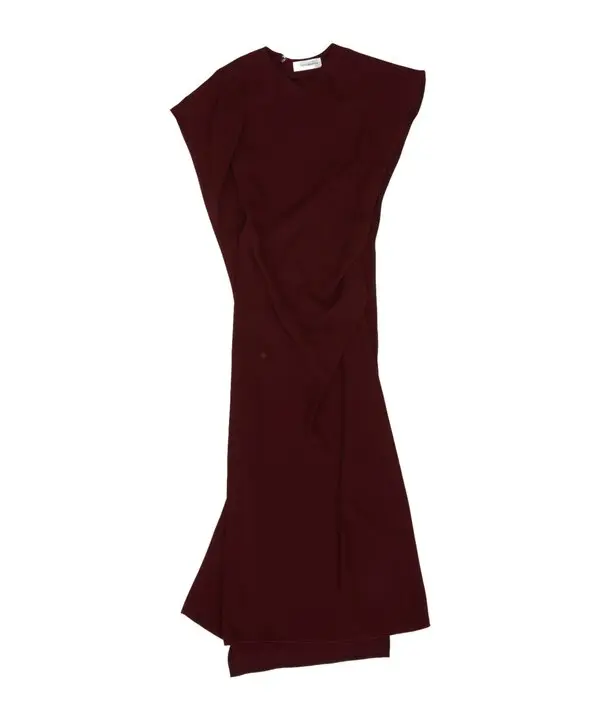 Victoria Beckham Sleeveless V-neck Midi Dress - Brown