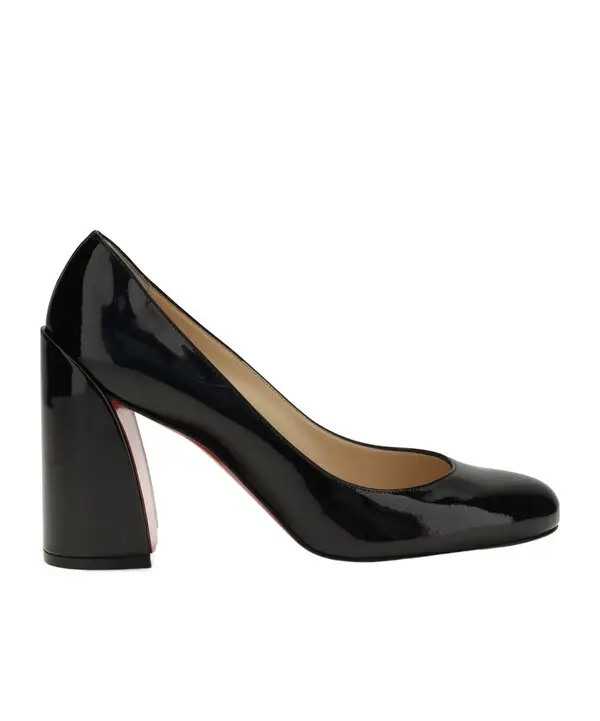 CHRISTIAN LOUBOUTIN Miss Jane Patent-leather Heeled Pumps - Black