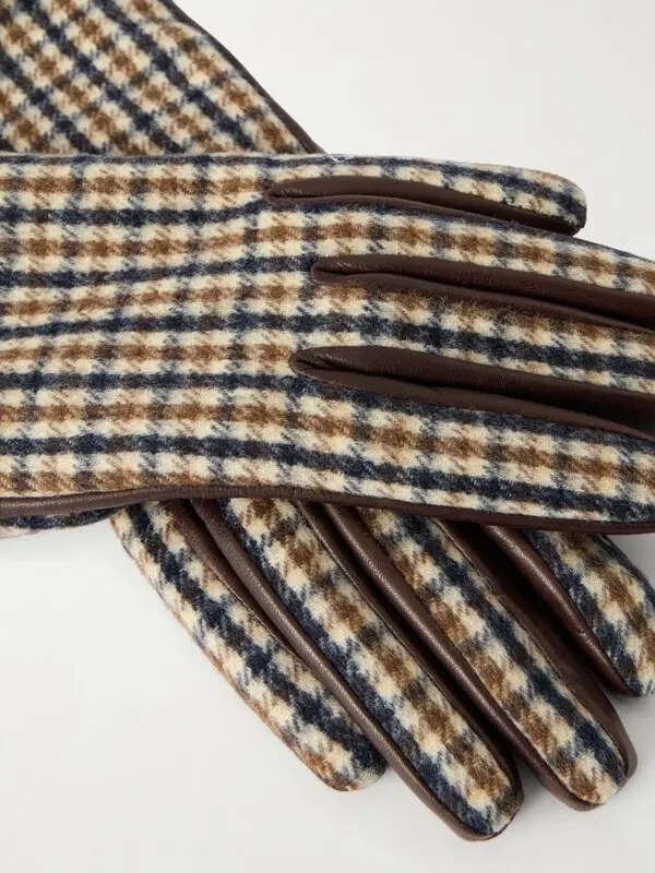 Brunello Cucinelli Checkered Gloves