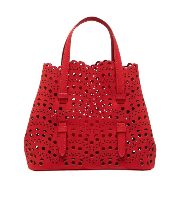 Alaïa Mina 20 Cut-out Top Handle Bag - Red
