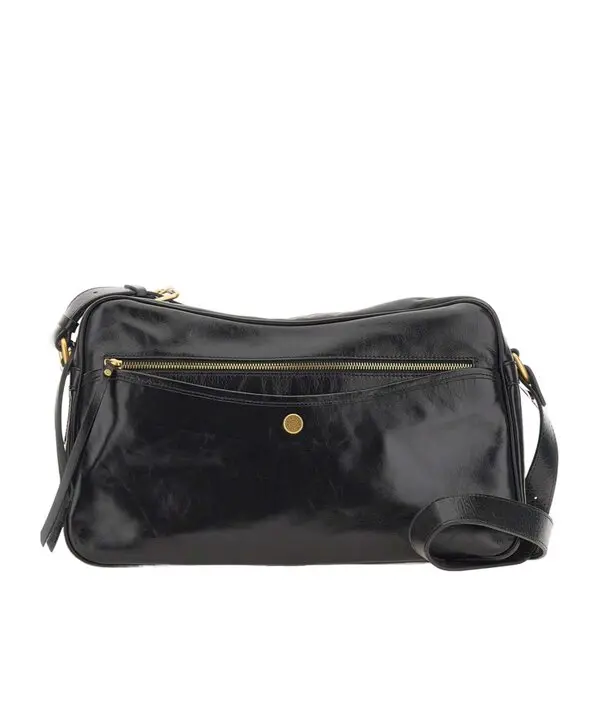 GIANNI CHIARINI Cora Crinkled Leather Shoulder Bag