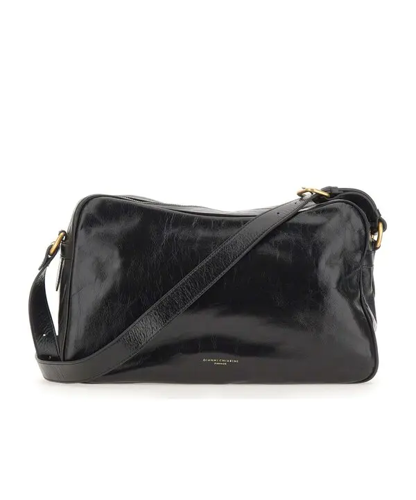 GIANNI CHIARINI Cora Crinkled Leather Shoulder Bag