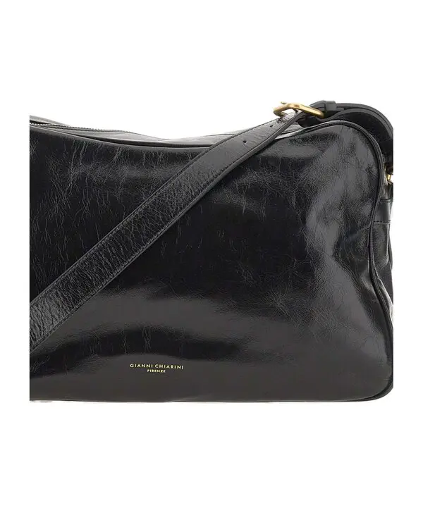 GIANNI CHIARINI Cora Crinkled Leather Shoulder Bag