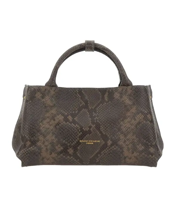 GIANNI CHIARINI Small Amal Python-effect Tote Bag