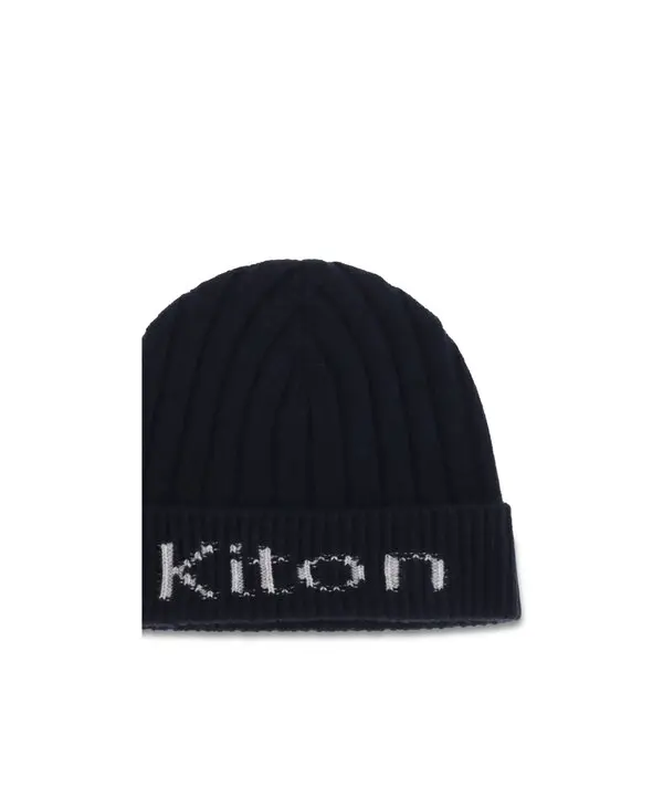 Kiton Ribbed-knit Cashmere Beanie Hat