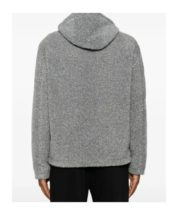 Herno Hooded Bouclé-effect Coat