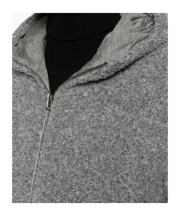 Herno Hooded Bouclé-effect Coat