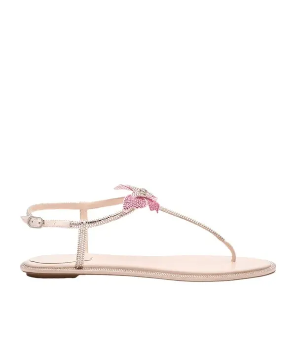 Rene Caovilla Embellished Fairy Flat Sandals - Nude