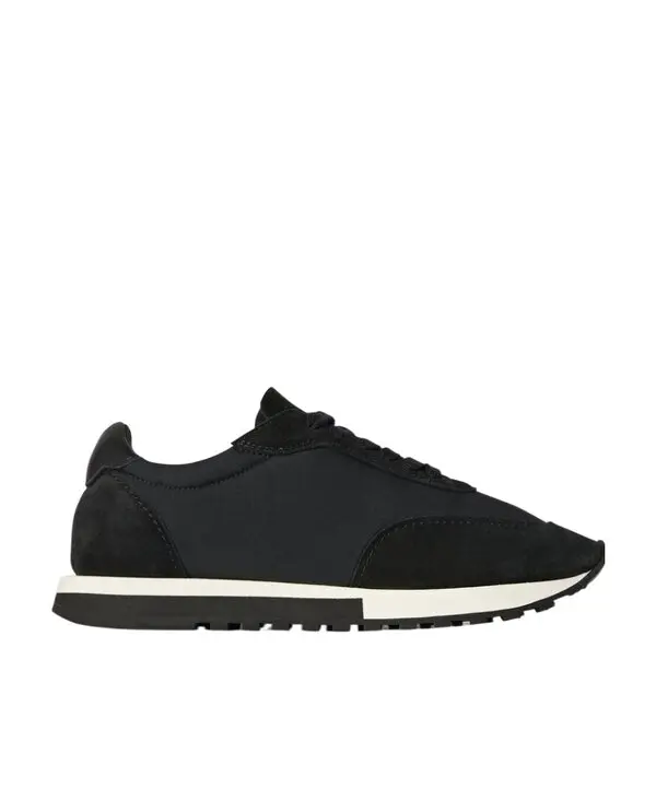 THE ROW Round-toe Lace-up Sneakers - Black
