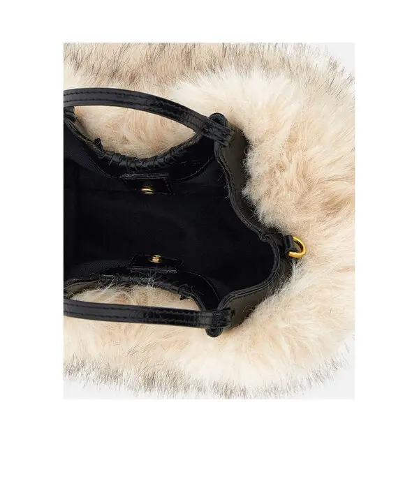 GIANNI CHIARINI Faux-fur Tote Bag - Nude