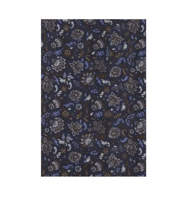 Kiton Paisley Floral-print Frayed Scarf