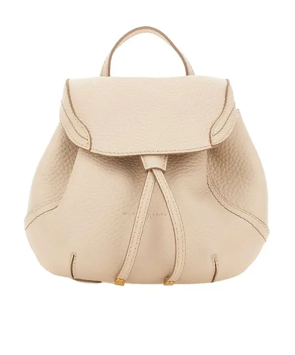 GIANNI CHIARINI Violette Hammered-leather Backpack - Nude