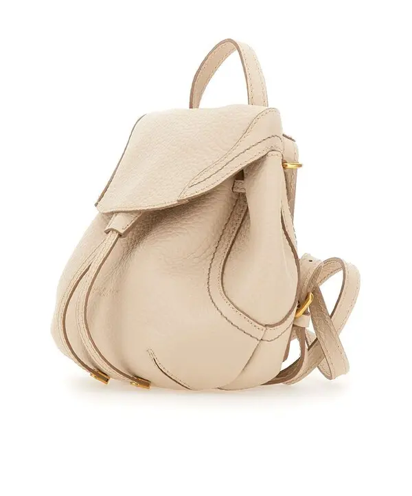 GIANNI CHIARINI Violette Hammered-leather Backpack