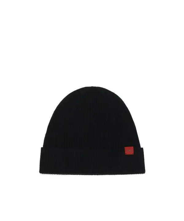 Kiton Logo-patch Ribbed Beanie Hat