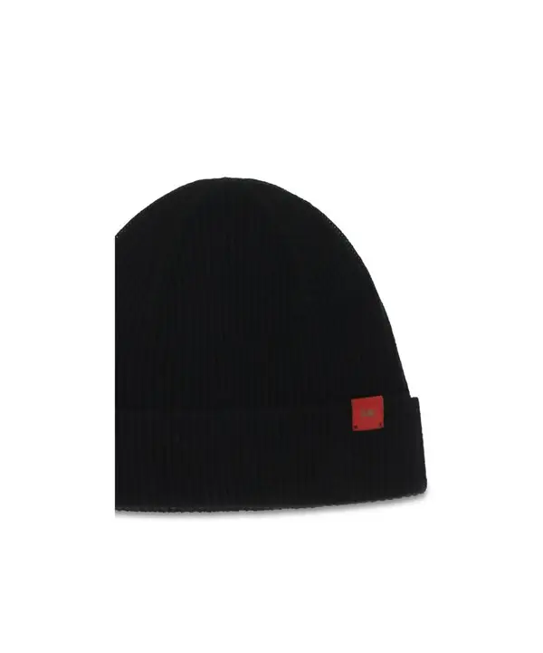 Kiton Logo-patch Ribbed Beanie Hat