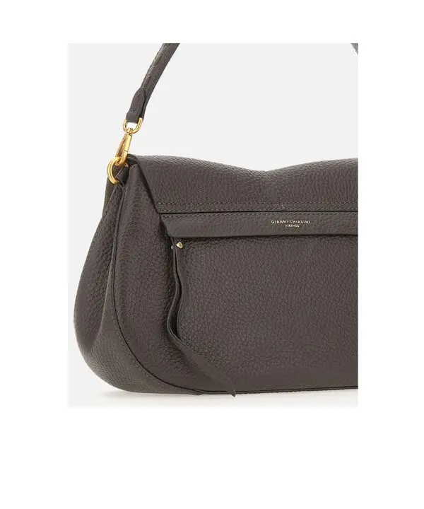 GIANNI CHIARINI Helena Round Grained Leather Shoulder Bag