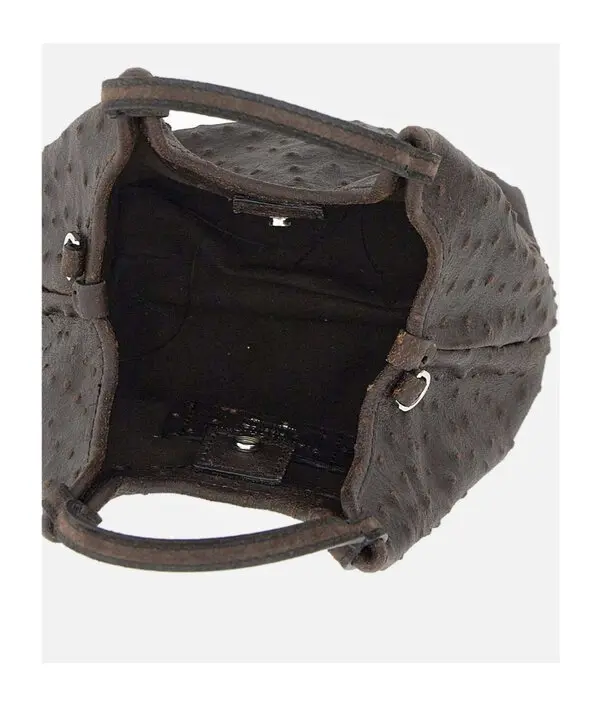 GIANNI CHIARINI Dua Ostrich-effect Leather Tote Bag
