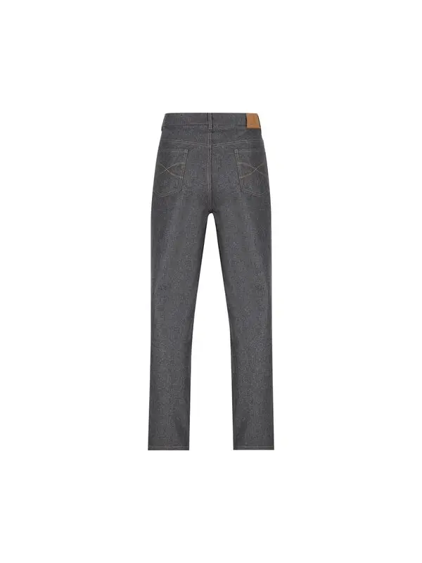 Brunello Cucinelli Logo Patch Straight-leg Jeans