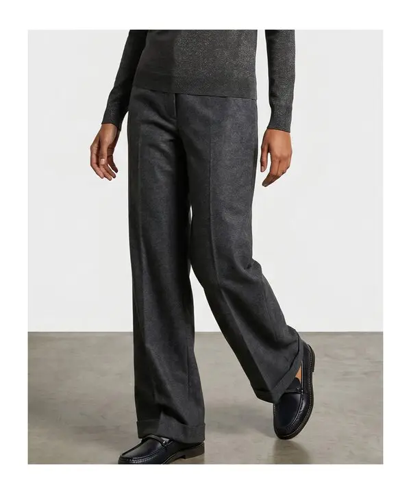 Brunello Cucinelli Pressed-crease Turn-up Trousers
