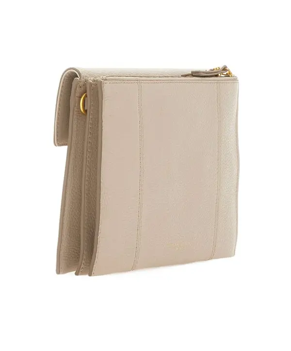 GIANNI CHIARINI Vicky Pebbled Leather Clutch Bag