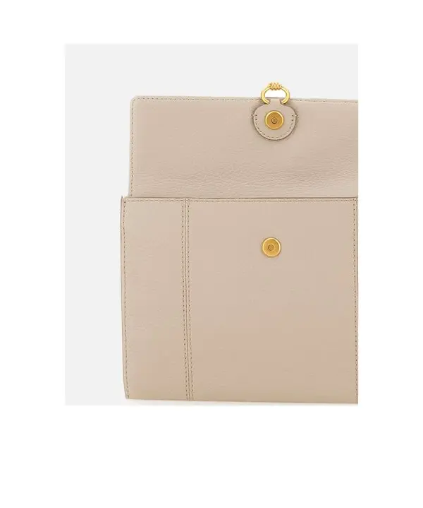 GIANNI CHIARINI Vicky Pebbled Leather Clutch Bag