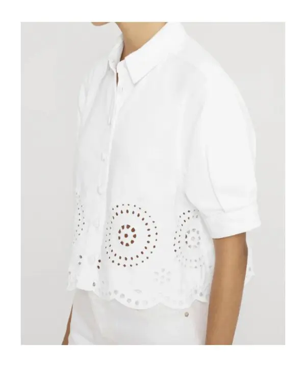 FRAME The Eyelet Billow Sleeve Shirt
