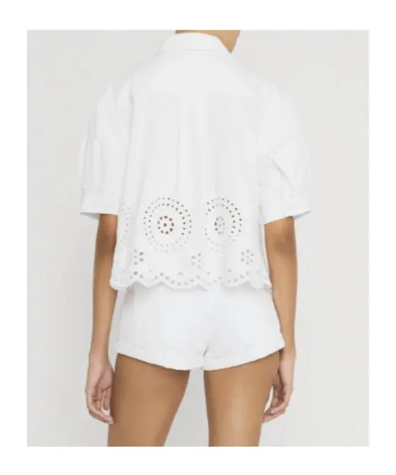 FRAME The Eyelet Billow Sleeve Shirt