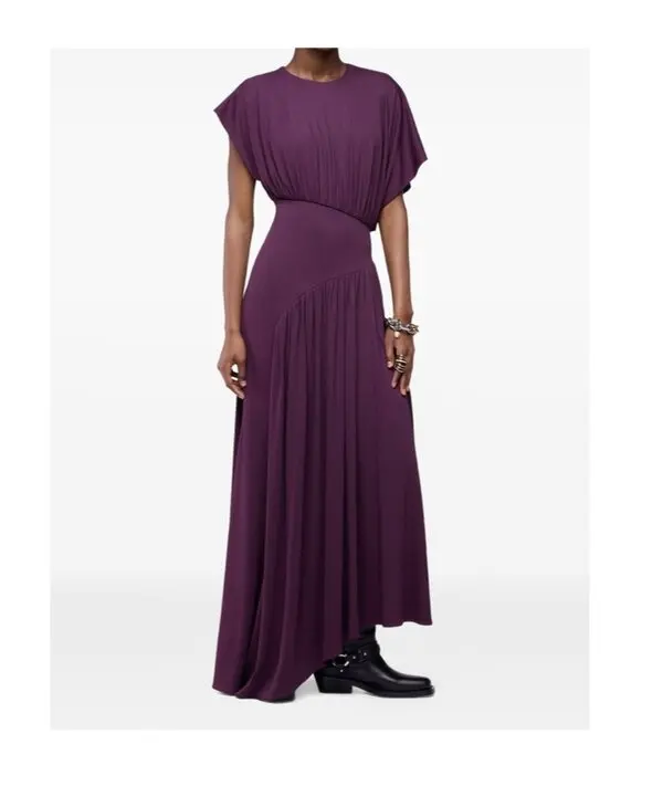Rabanne Asymmetric Ruched Maxi Dress