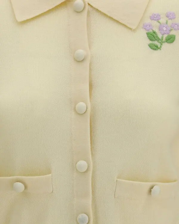 SELF-PORTRAIT Floral Embroidered Collar Cardigan