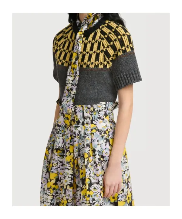 Marni Wool Jumper With Geometric Motif
