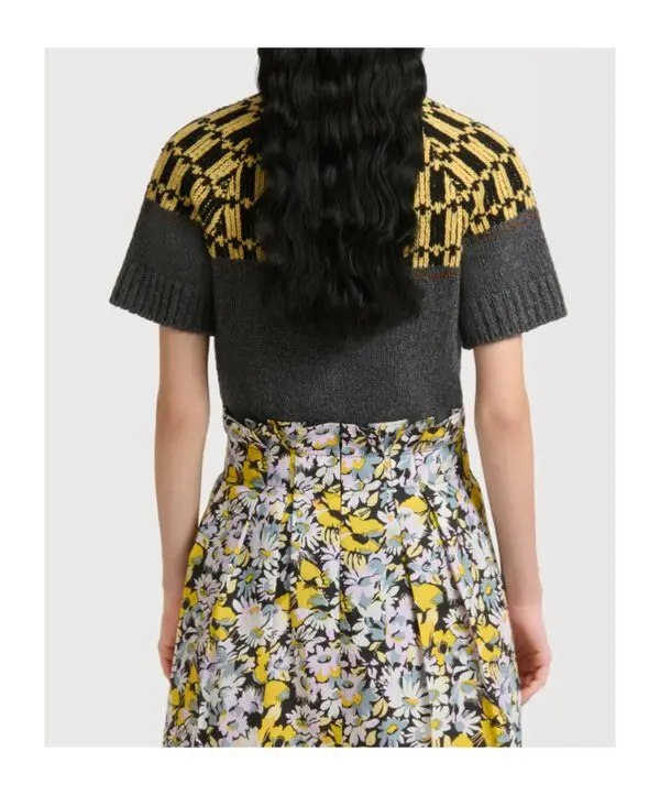 Marni Wool Jumper With Geometric Motif