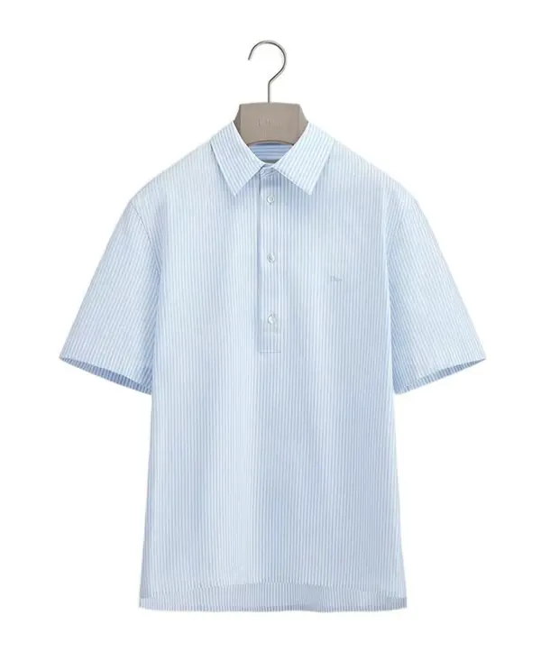 Dior Striped Collared Short-sleeve Shirt