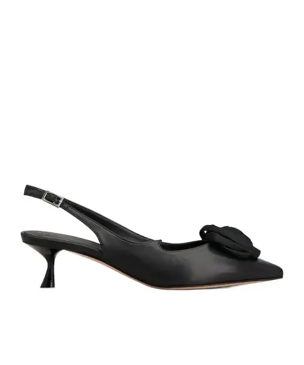 ROGER VIVIER Rose Slingback Pumps In Leather - Black