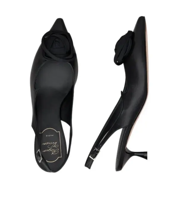 ROGER VIVIER Rose Slingback Pumps In Leather