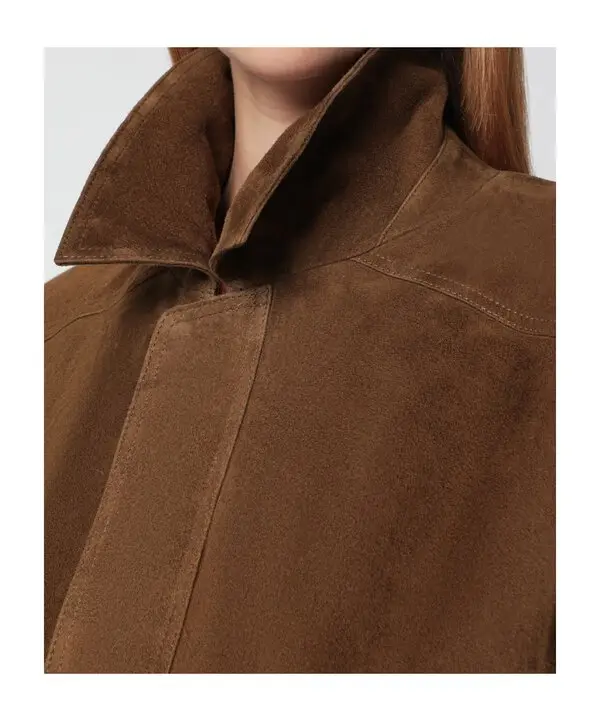 Nour Hammour Suede Bomber Jacket