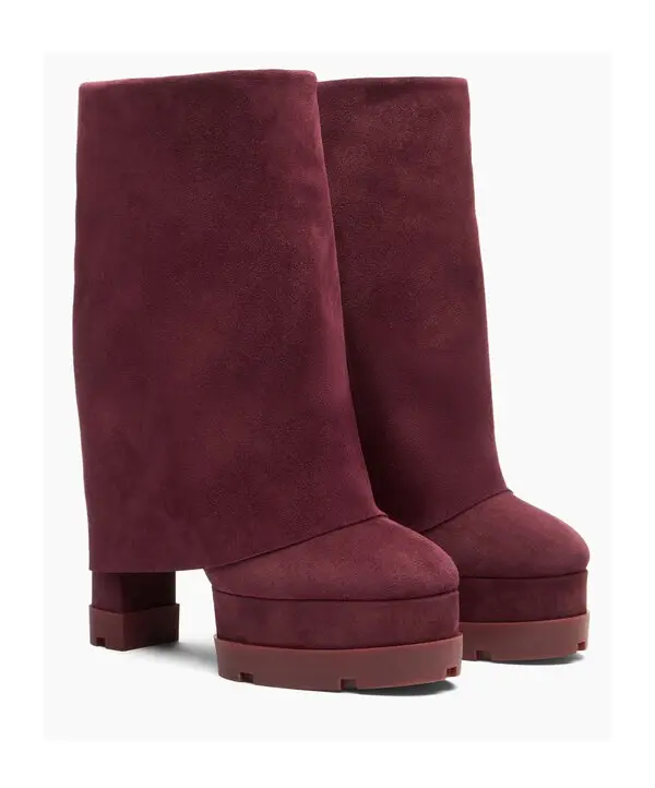 Casadei Nancy Fold-over Platform Boots