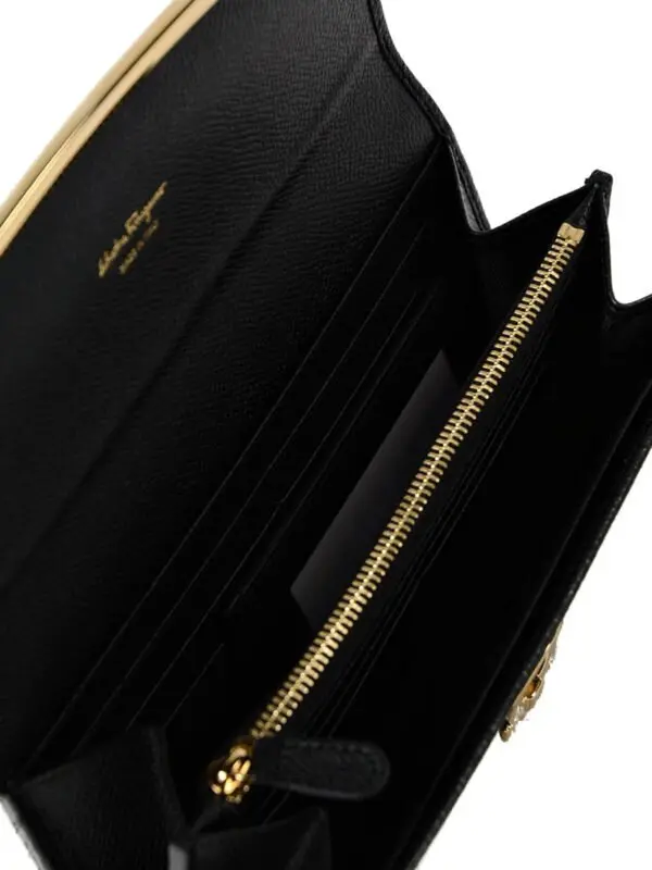 FERRAGAMO Gancini Logo Plaque Clip Wallet