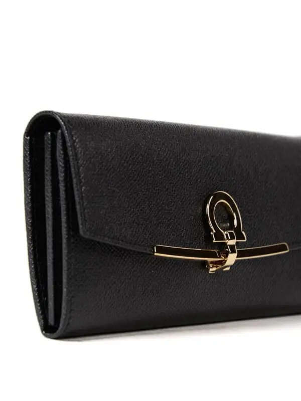 FERRAGAMO Gancini Logo Plaque Clip Wallet