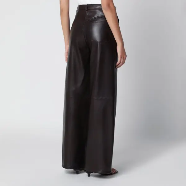 Nour Hammour Wide-leg Leather Pants