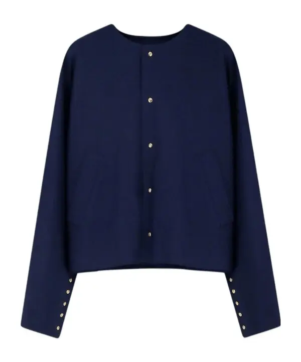 Celine Cotton Gabardine Cardigan Jacket - Blue