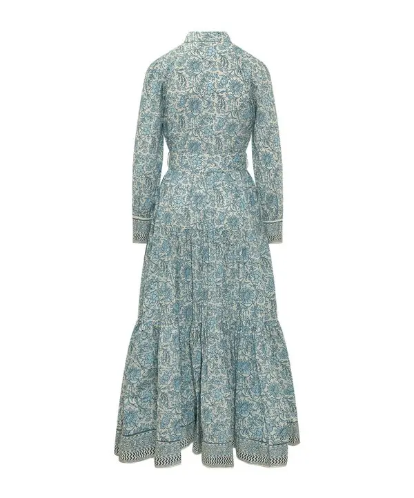 MC2 SAINT BARTH Batik-print Tiered Maxi Dress