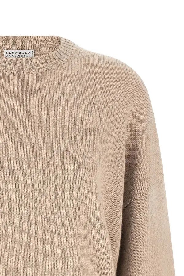 Brunello Cucinelli Monili Embellished Paneled Cuff Sweater