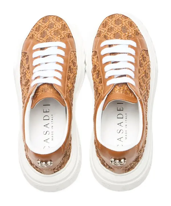 Casadei Woven Low-top Sneakers