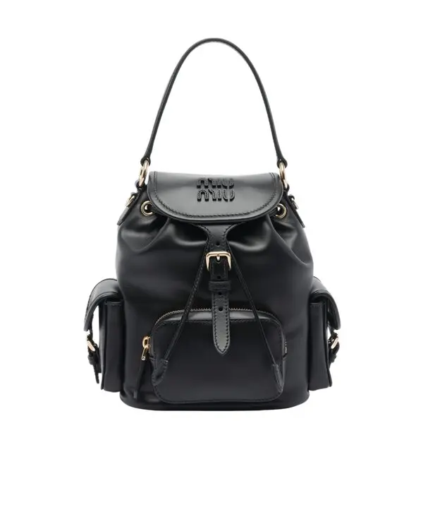 Miu Miu Flap Backpack - Black