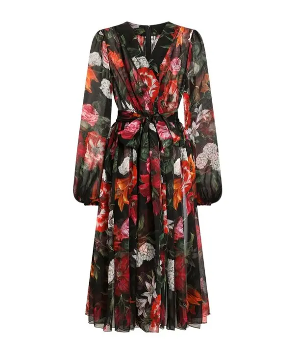 Dolce & Gabbana Silk Midi Dress