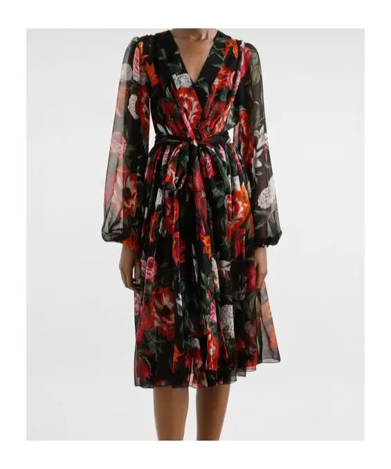Dolce & Gabbana Silk Midi Dress