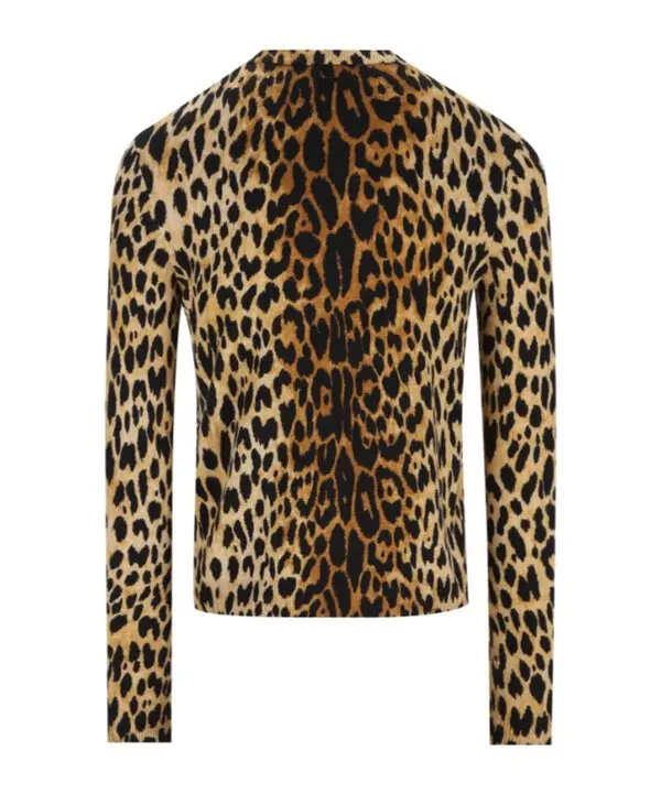 Gucci Long-sleeved Knitwear With All-over Leopard Print