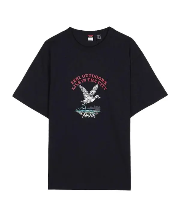 NANGA Printed T-shirt - Black