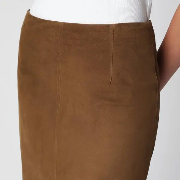 Nour Hammour Suede Maxi Skirt