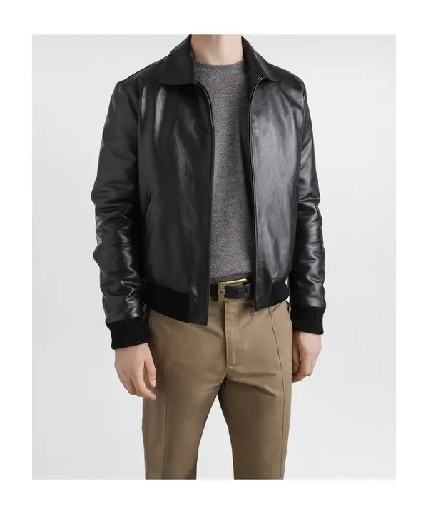 Dolce & Gabbana Leather Bomber Jacket